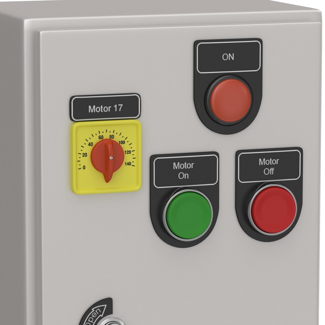 3d model industrial electrical panel 6