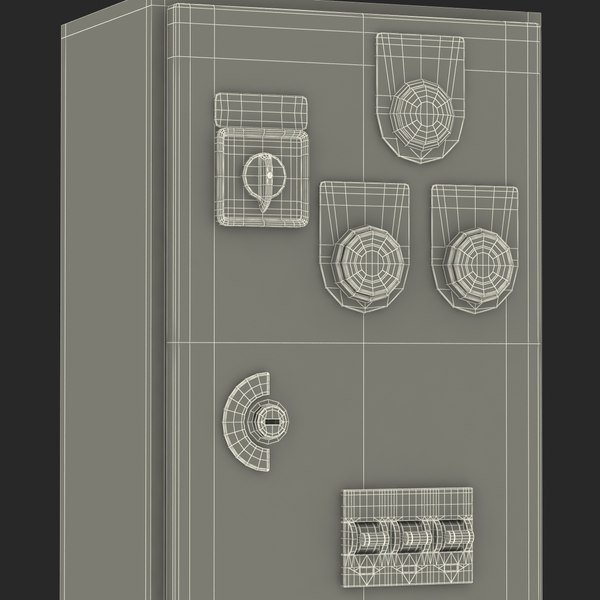 3d model industrial electrical panel 6
