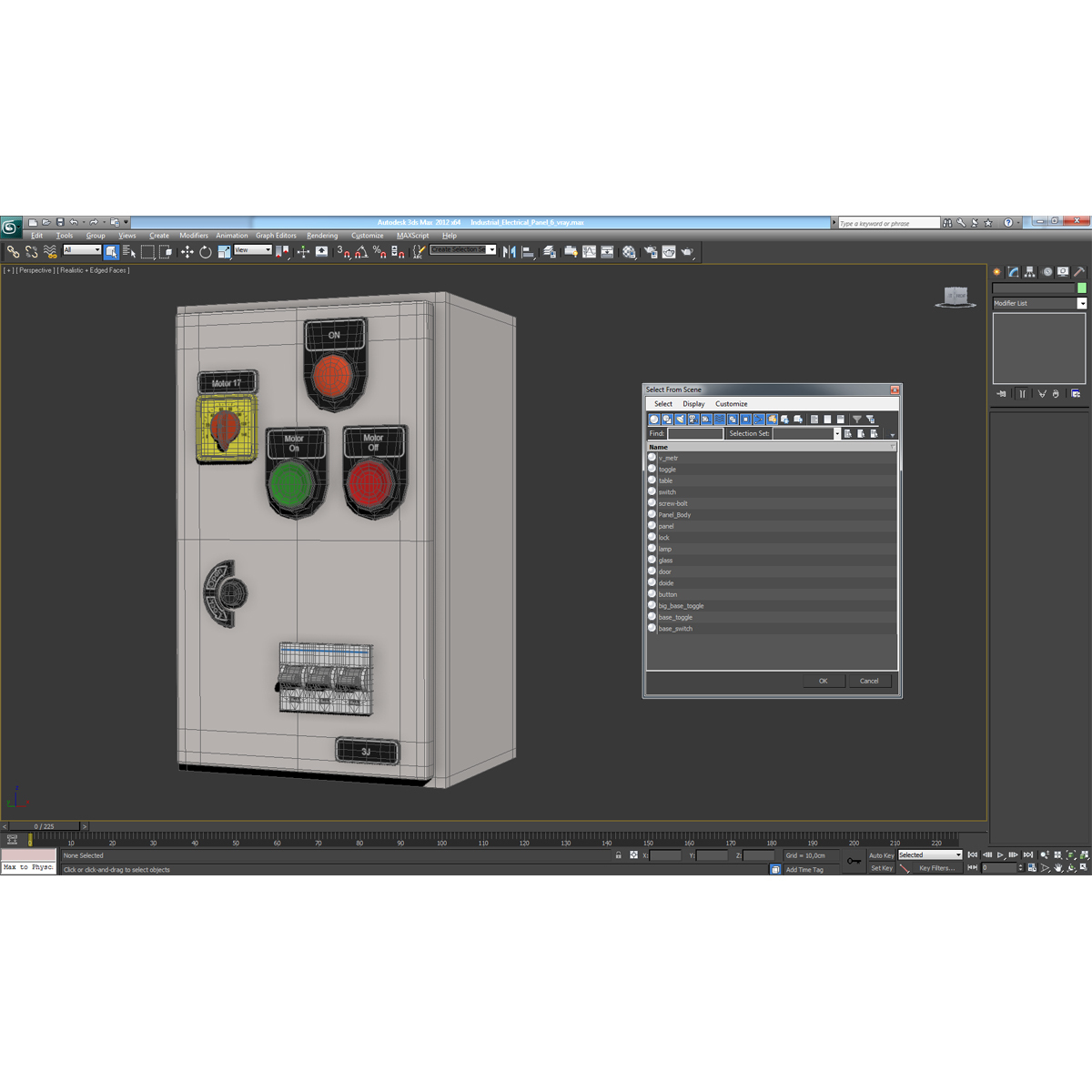 3d model industrial electrical panel 6
