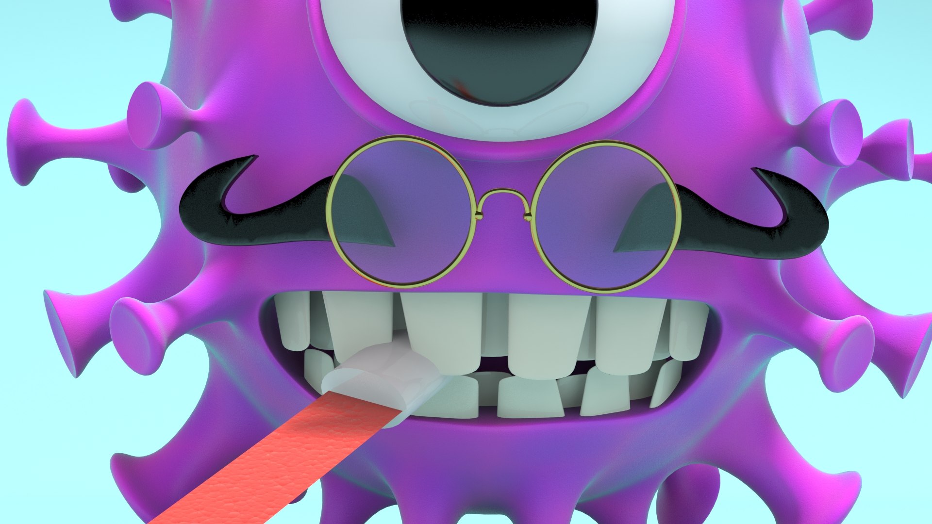 Cartoon Virus Character Model - TurboSquid 1865453