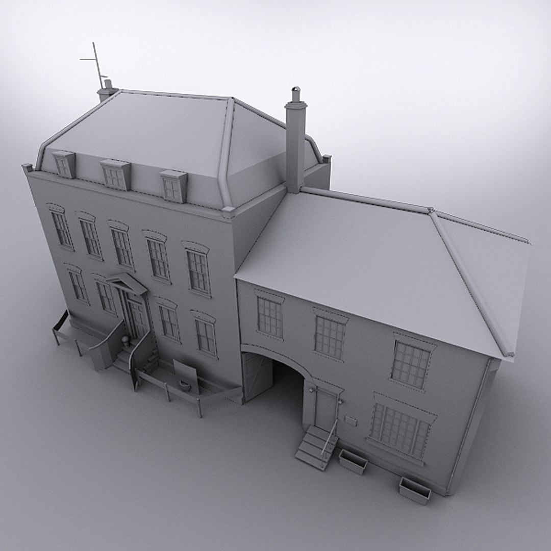 Photorealistic European House 3ds