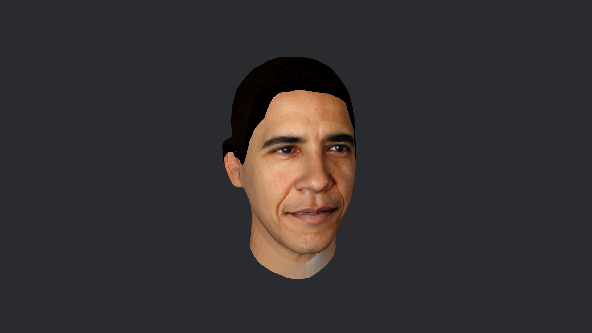 3D Barack Obama- Realistic Bust Head Ready - TurboSquid 1972324