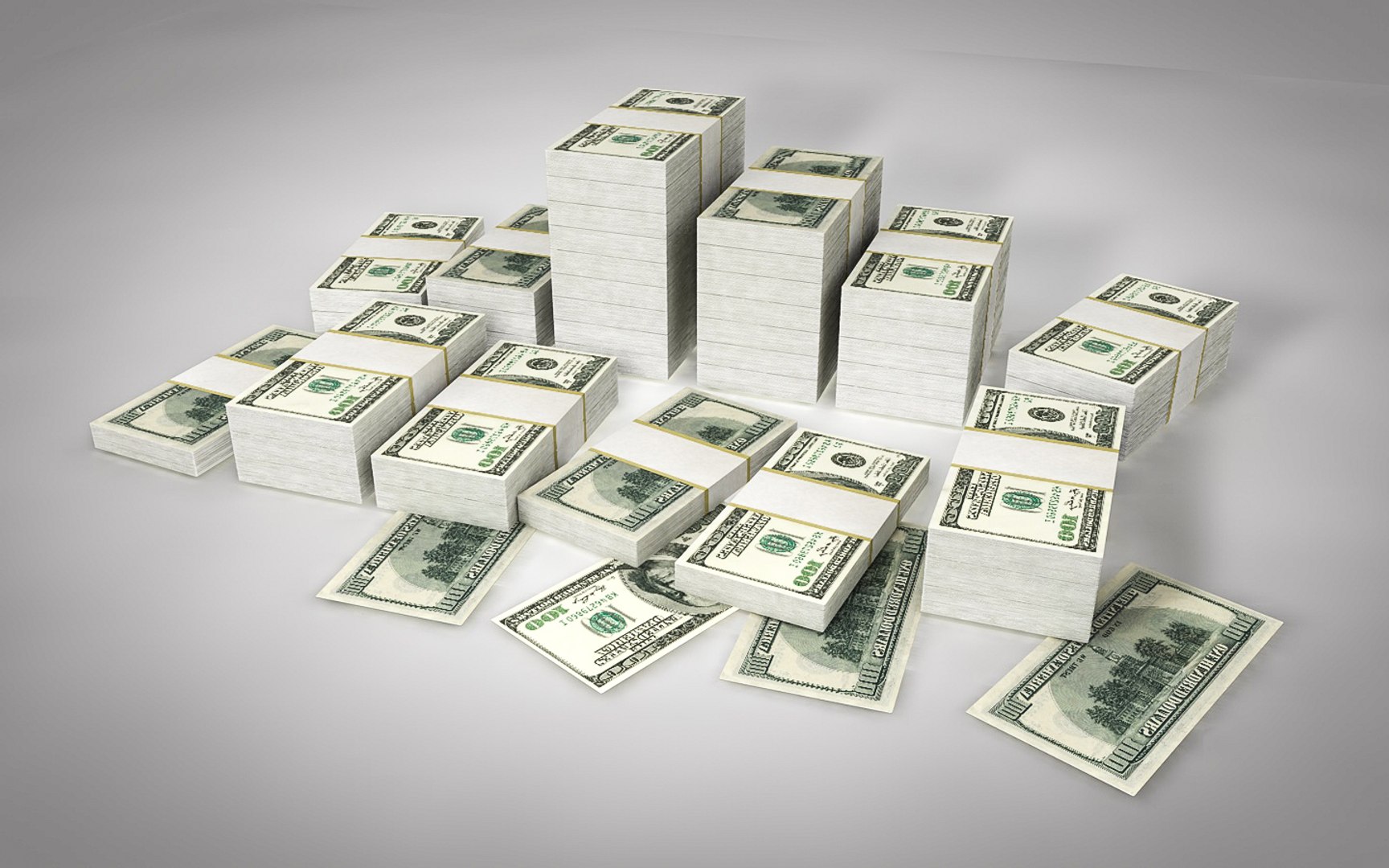 3D Dollar Stack - TurboSquid 1552103