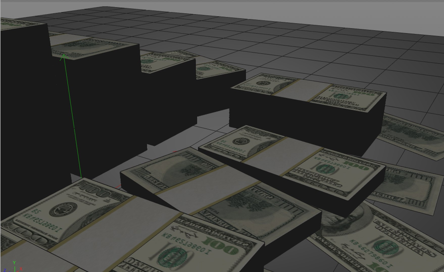 3D Dollar Stack - TurboSquid 1552103