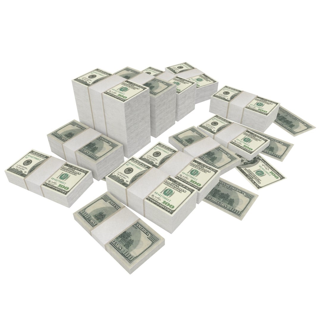 3D Dollar Stack - TurboSquid 1552103