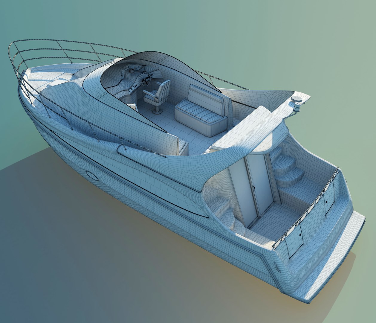 Carver 360 Sport Motor Yacht 3d Max