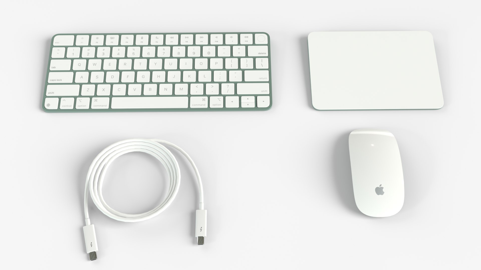 3D Model Apple IMac Green With Keyboard Mouse And Trackpad - TurboSquid ...
