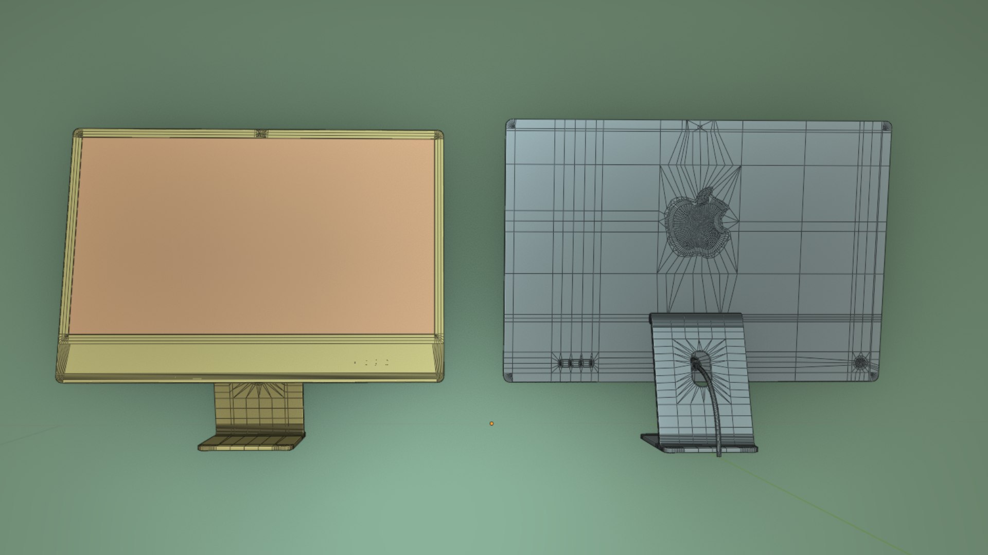 3D Model Apple IMac Green With Keyboard Mouse And Trackpad - TurboSquid ...