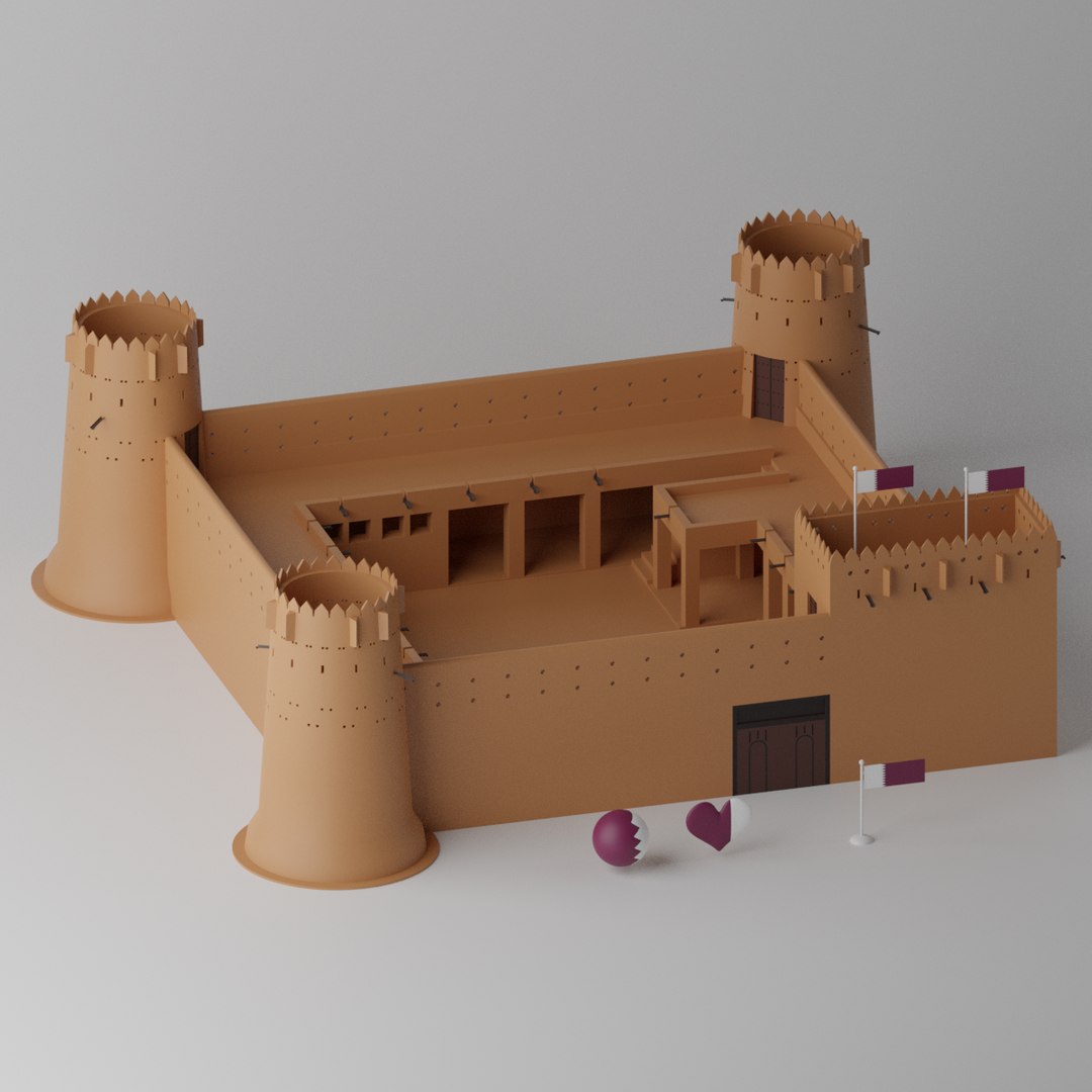 Zubara Fort Qatar 3D Model - TurboSquid 2049666
