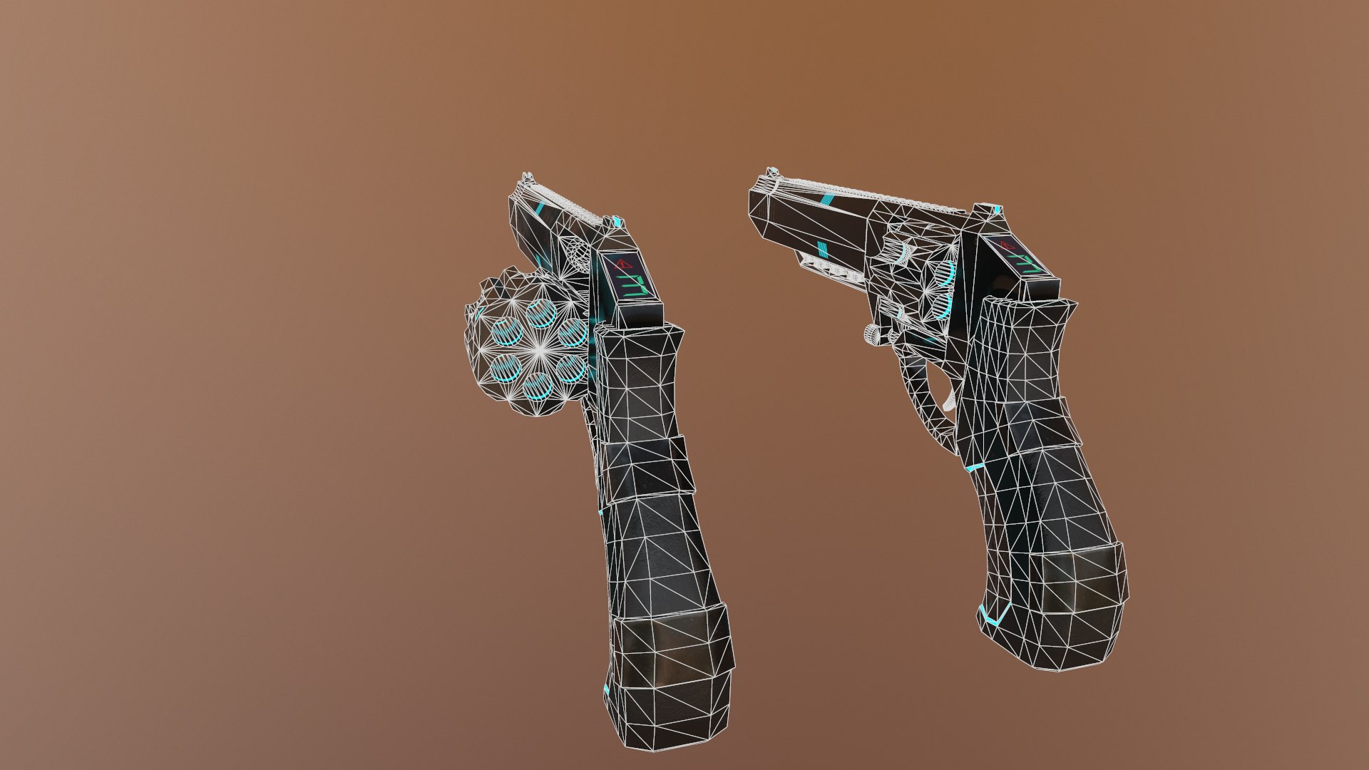 3D Sci-fi Revolver Model - TurboSquid 1483411