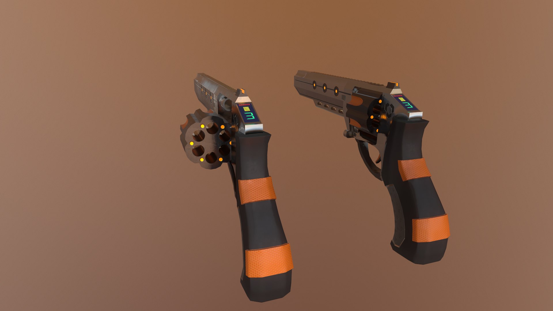 3D Sci-fi Revolver Model - TurboSquid 1483411