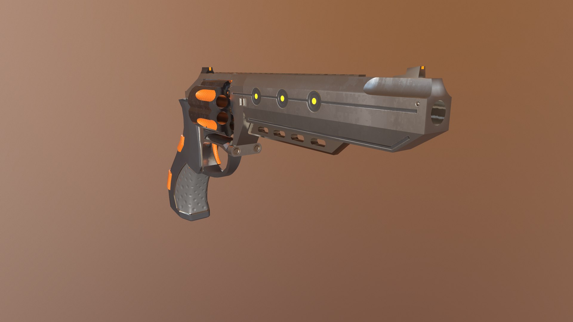 3D Sci-fi Revolver Model - TurboSquid 1483411