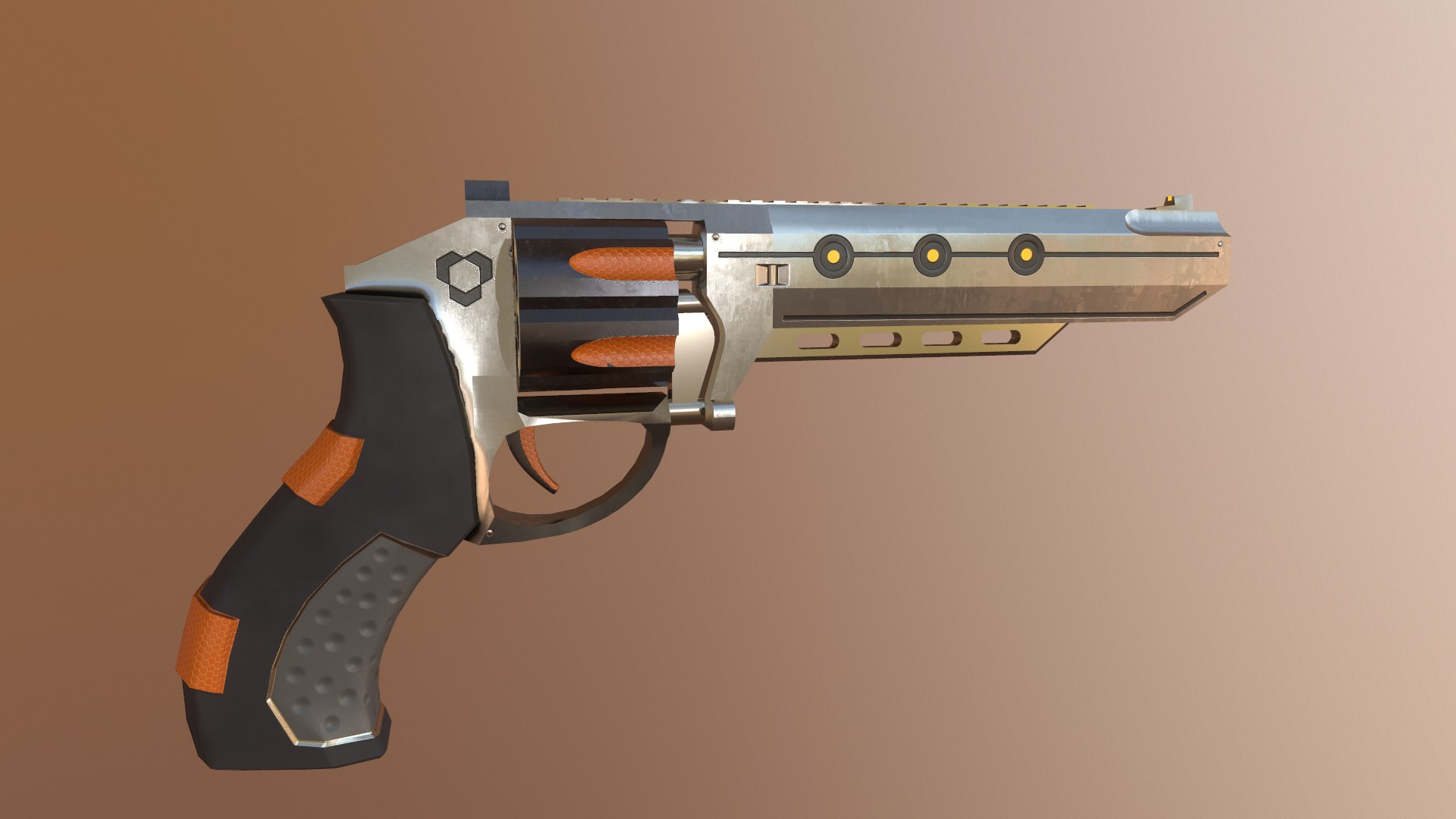 3D Sci-fi Revolver Model - TurboSquid 1483411