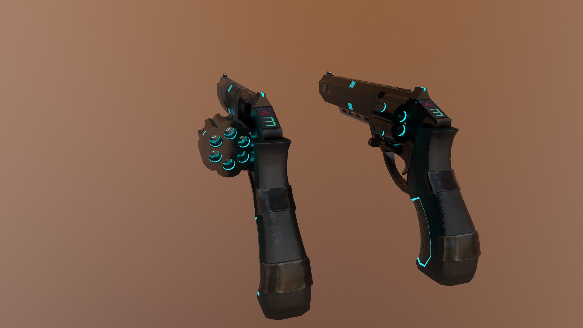 3D Sci-fi Revolver Model - TurboSquid 1483411