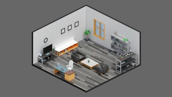 3D model low poly interior 9 - TurboSquid 1828078