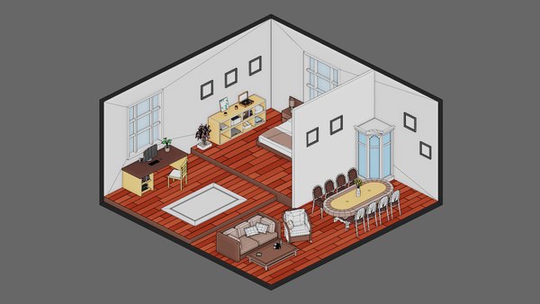 3D model low poly interior 9 - TurboSquid 1828078