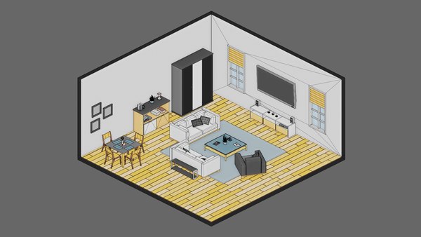 3D model low poly interior 9 - TurboSquid 1828078