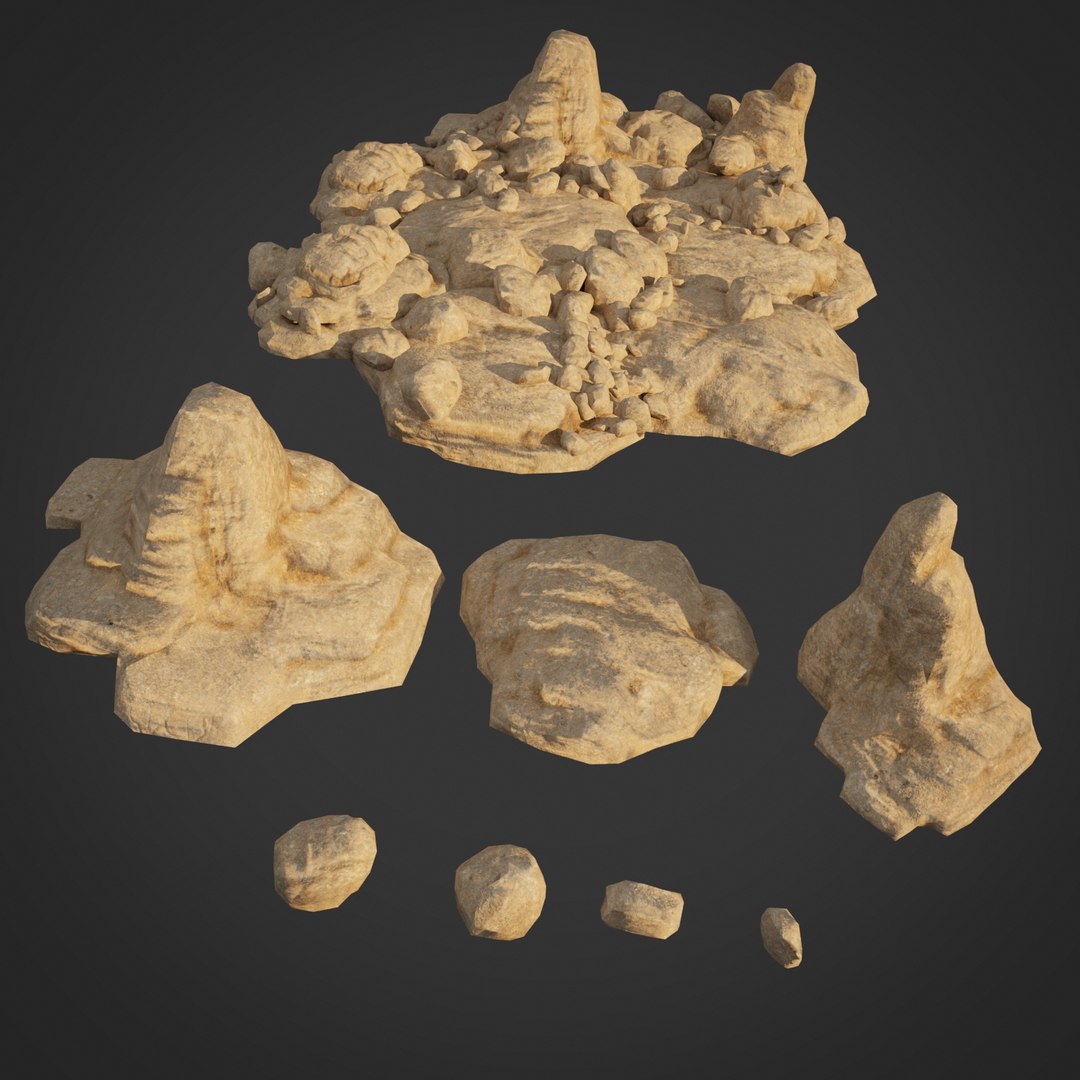 Sandstone Kit Stone Model - TurboSquid 1362047