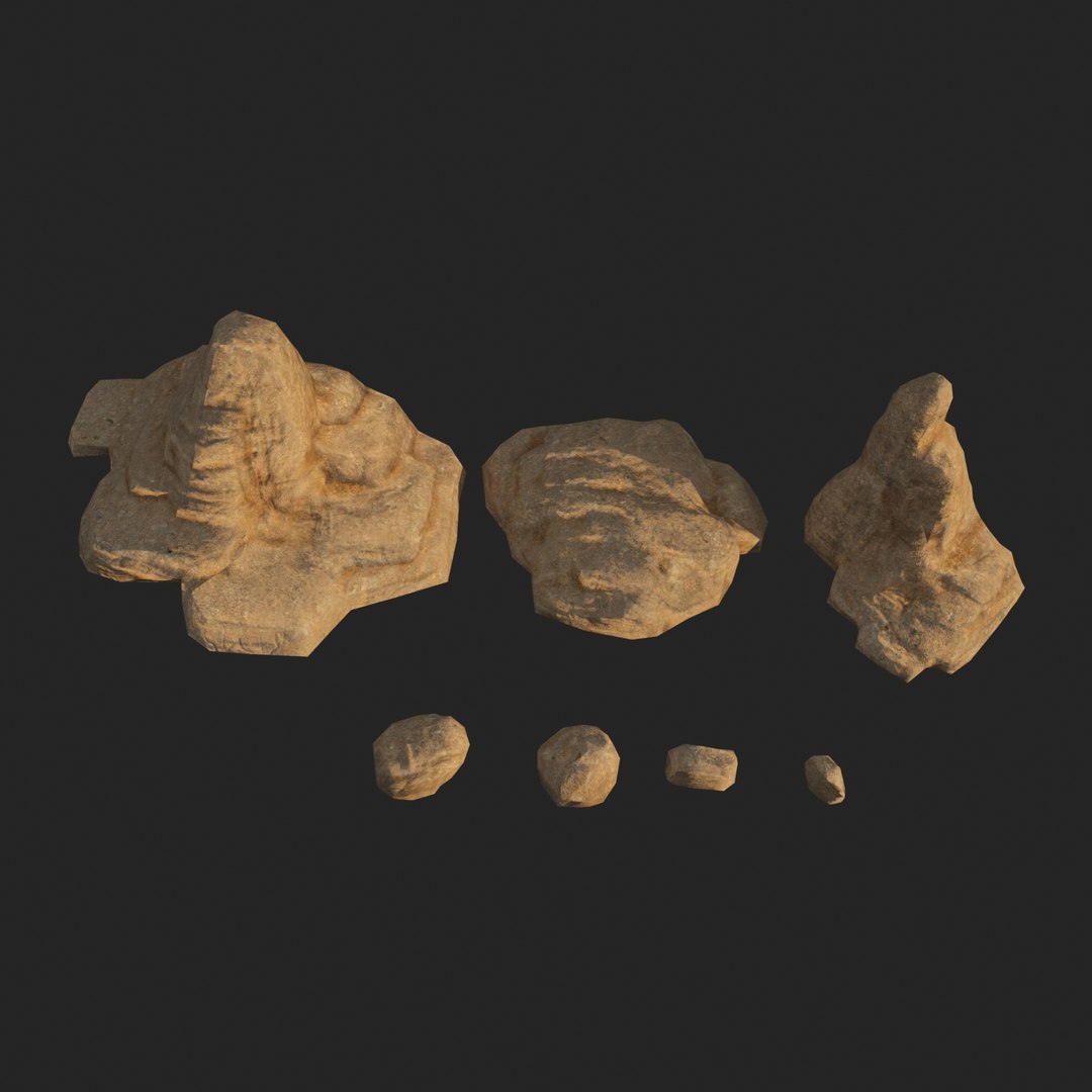 Sandstone Kit Stone Model - TurboSquid 1362047