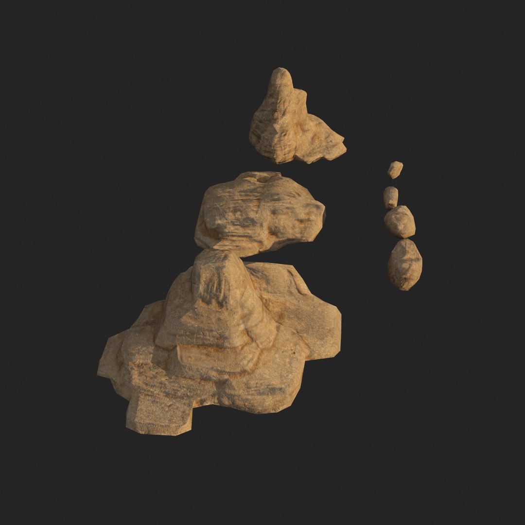 Sandstone Kit Stone Model - TurboSquid 1362047