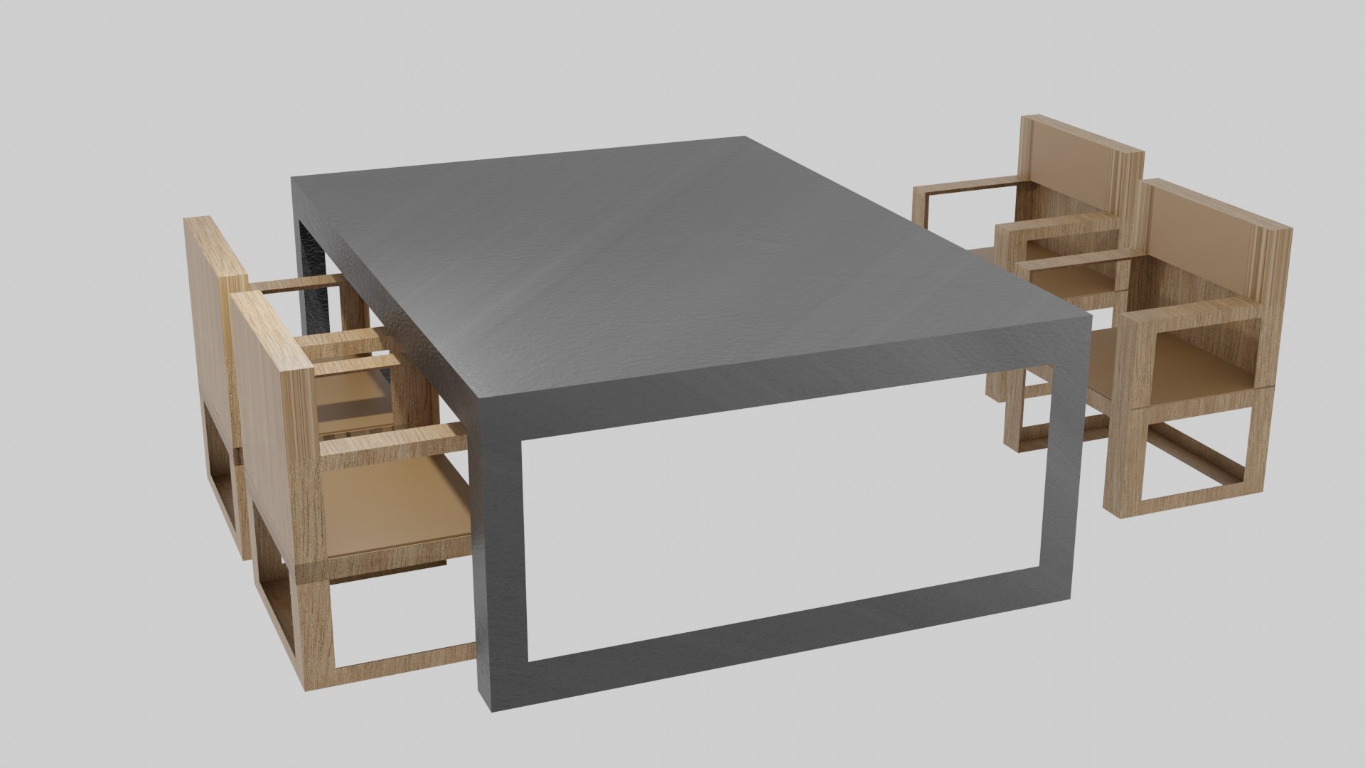 3D Model Table - Chair - TurboSquid 2119668
