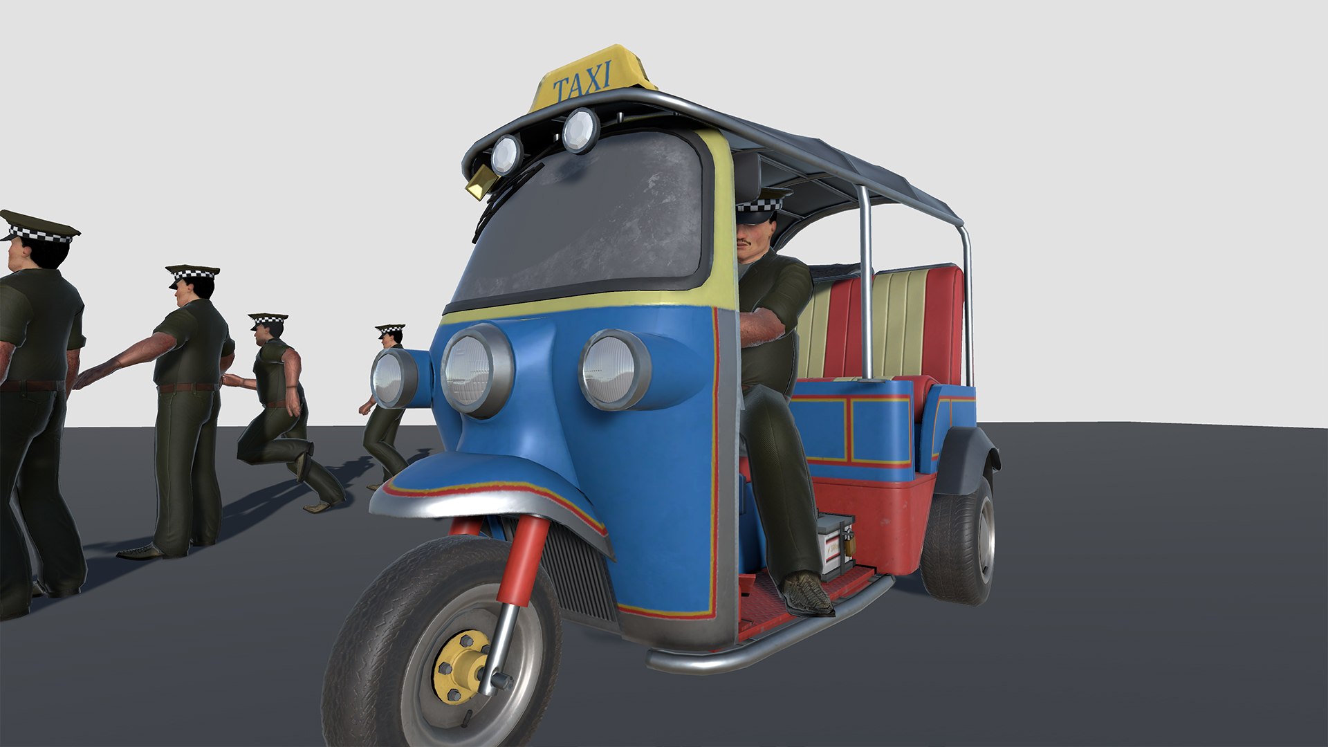 3D Rickshaws Drivers Model With PBR Textures - TurboSquid 2380238