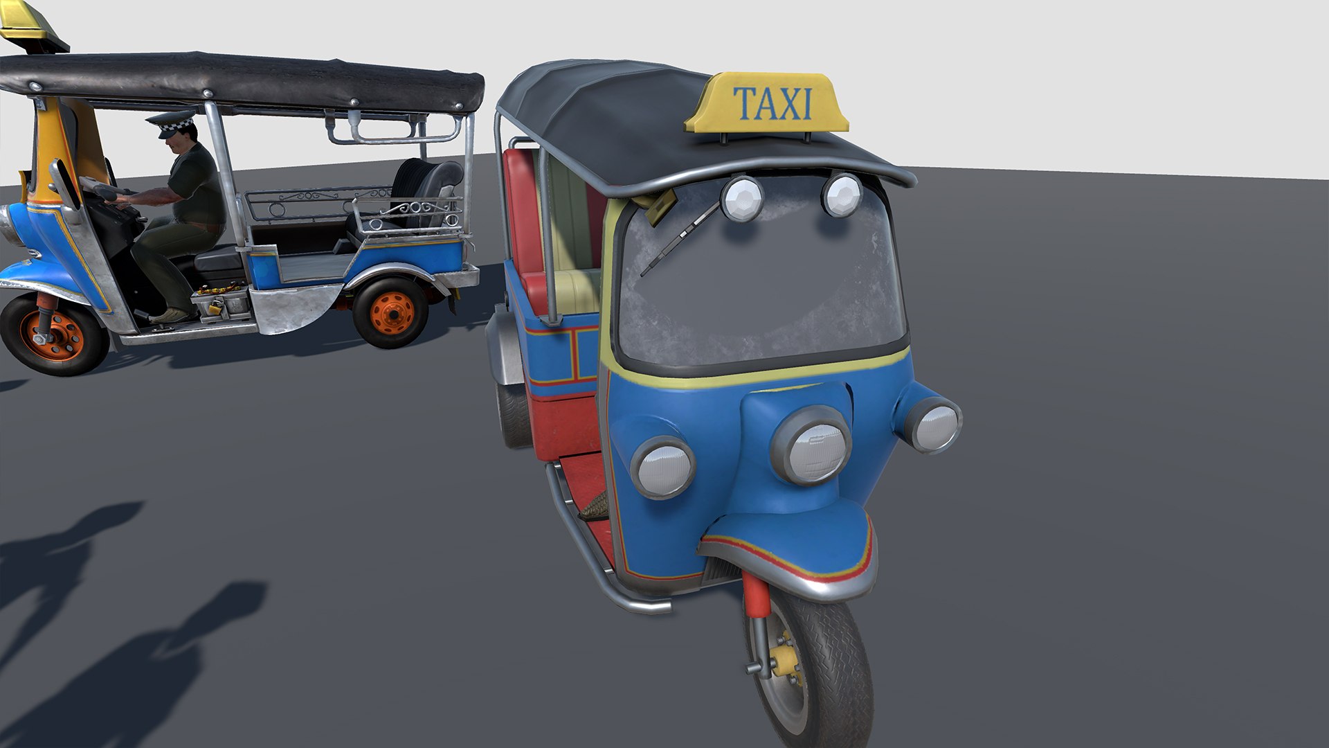 3D Rickshaws Drivers Model With PBR Textures - TurboSquid 2380238
