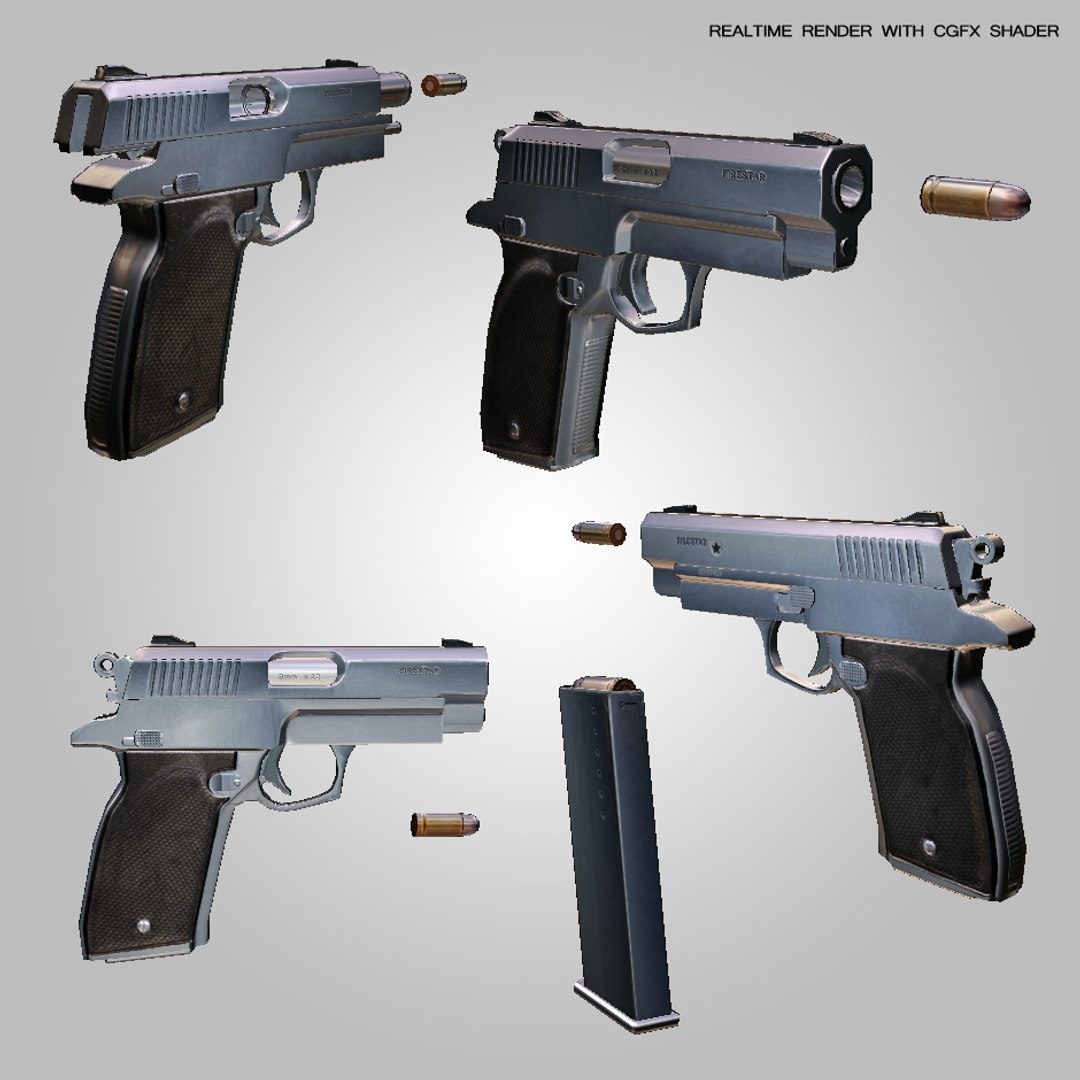 Maya Handgun Firestar Gameready