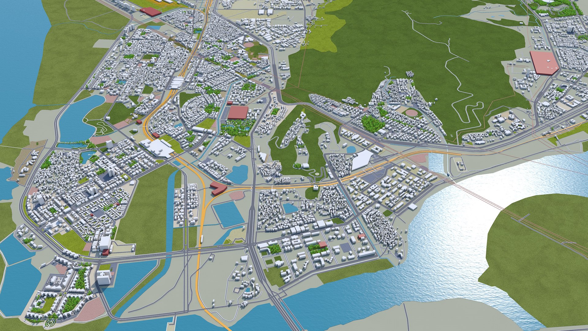 3D Model Navi Mumbai Downtown India - TurboSquid 1989469