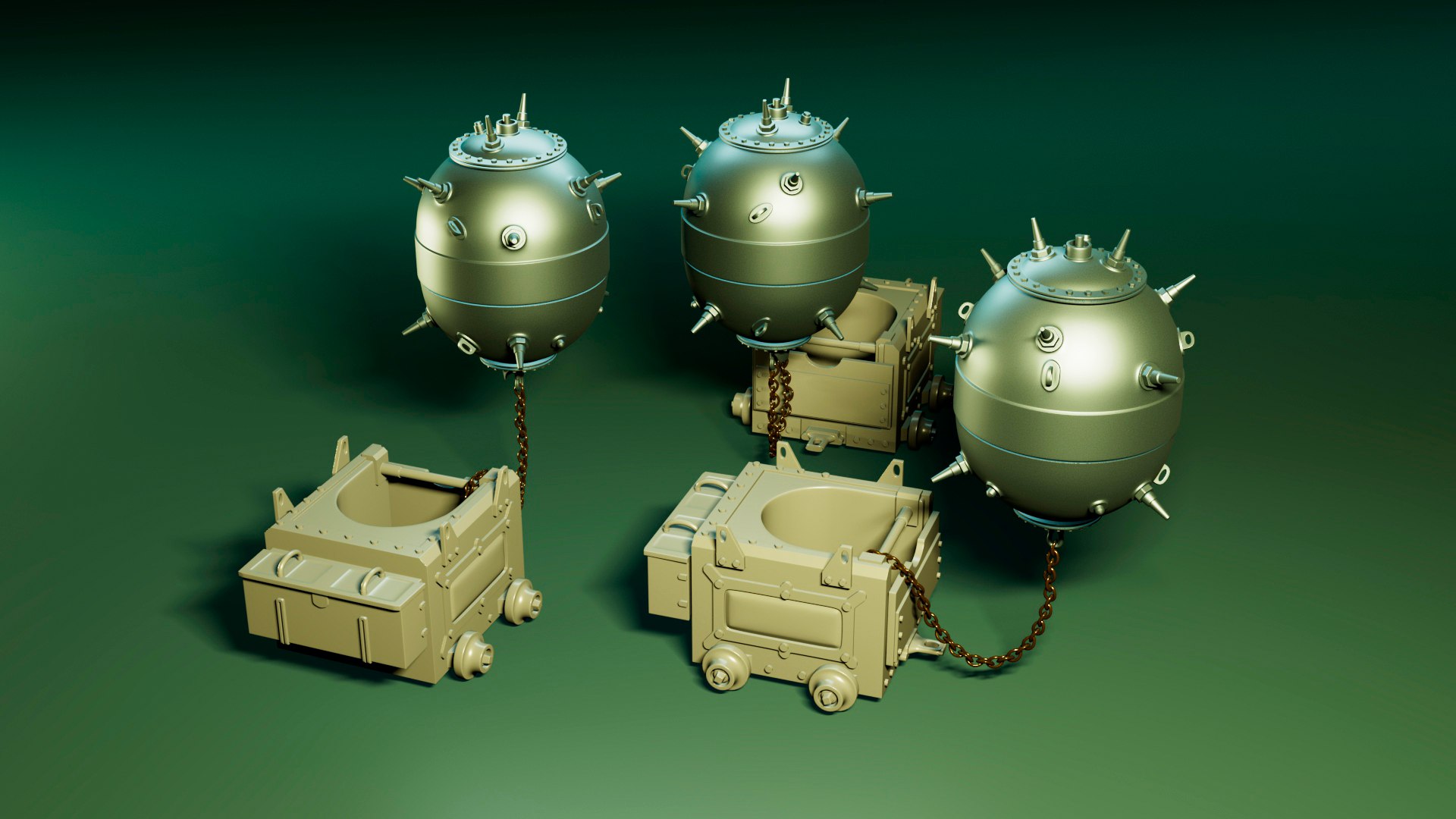 British Naval Mine MK XVII model - TurboSquid 2085665