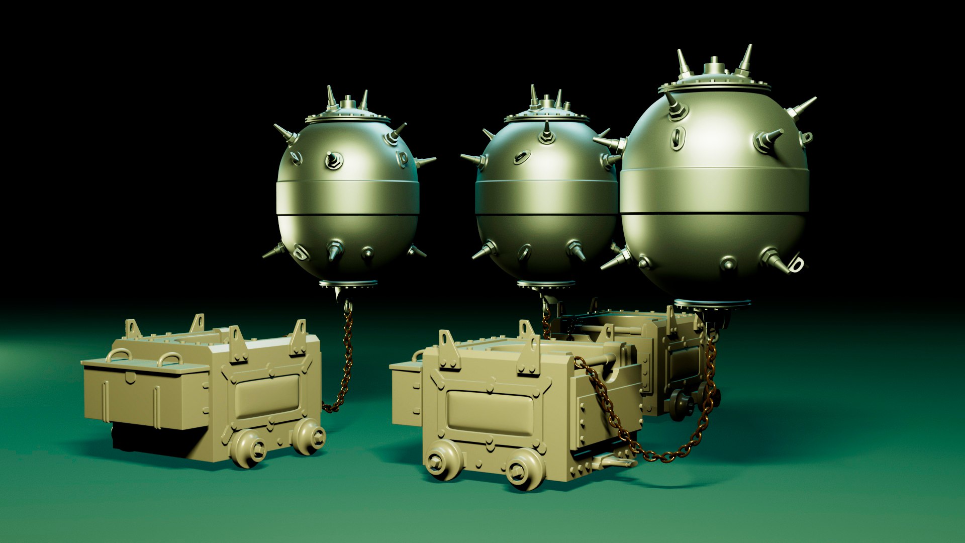 British Naval Mine MK XVII model - TurboSquid 2085665