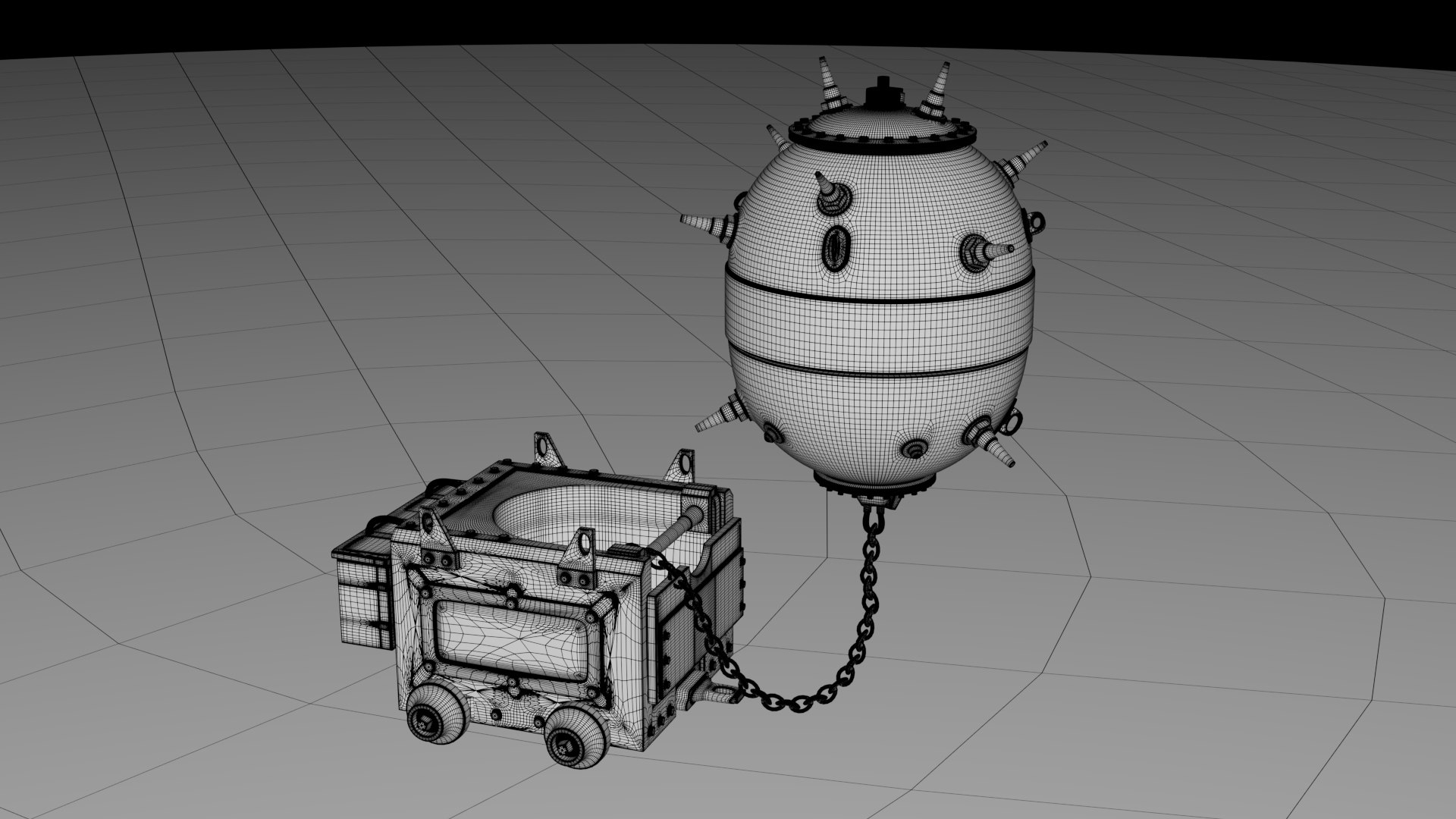 British Naval Mine MK XVII model - TurboSquid 2085665