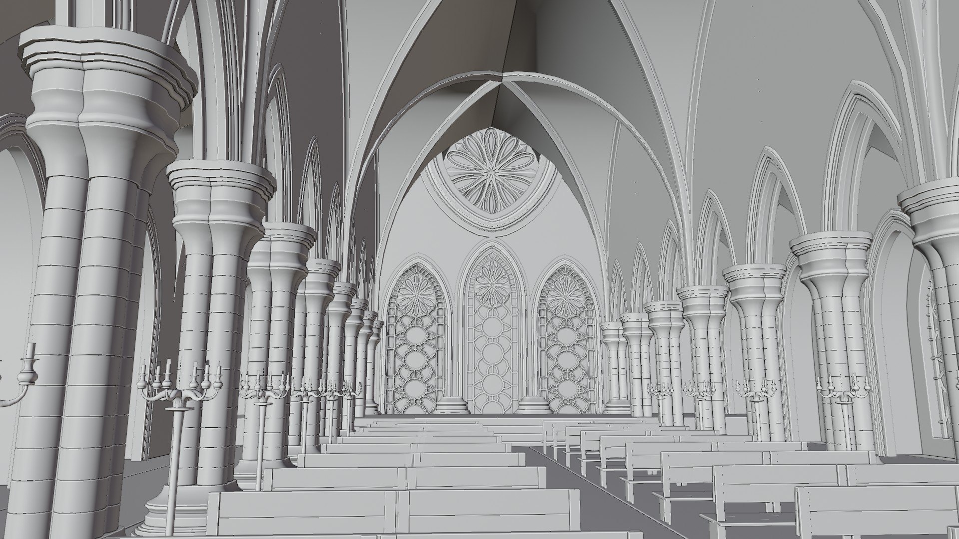 Church Cathedral Chapel Model - TurboSquid 1666769