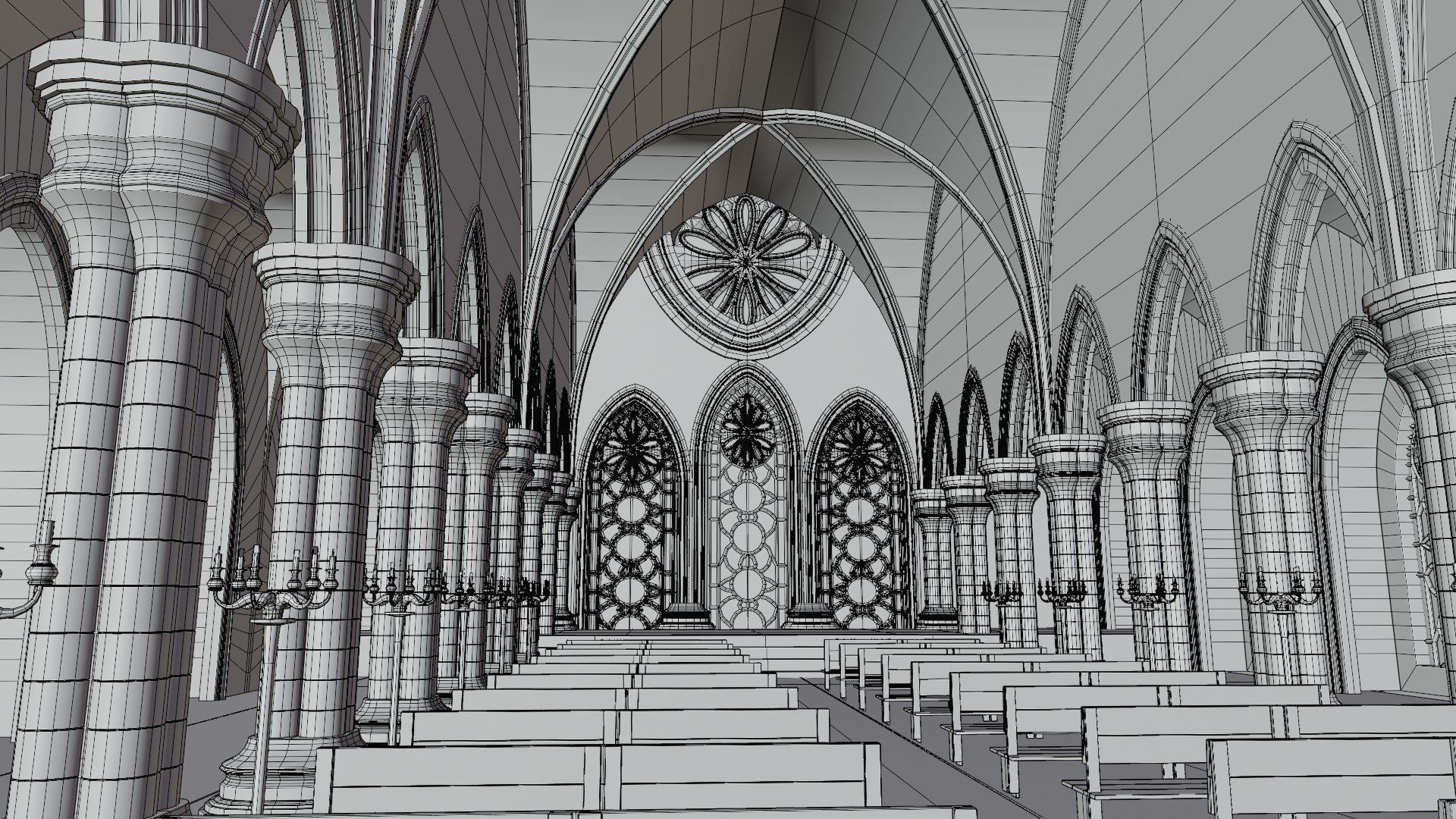 Church Cathedral Chapel Model - TurboSquid 1666769