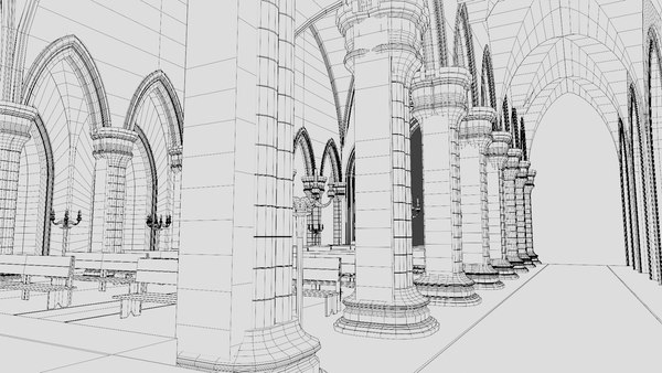 Church cathedral chapel model - TurboSquid 1666769