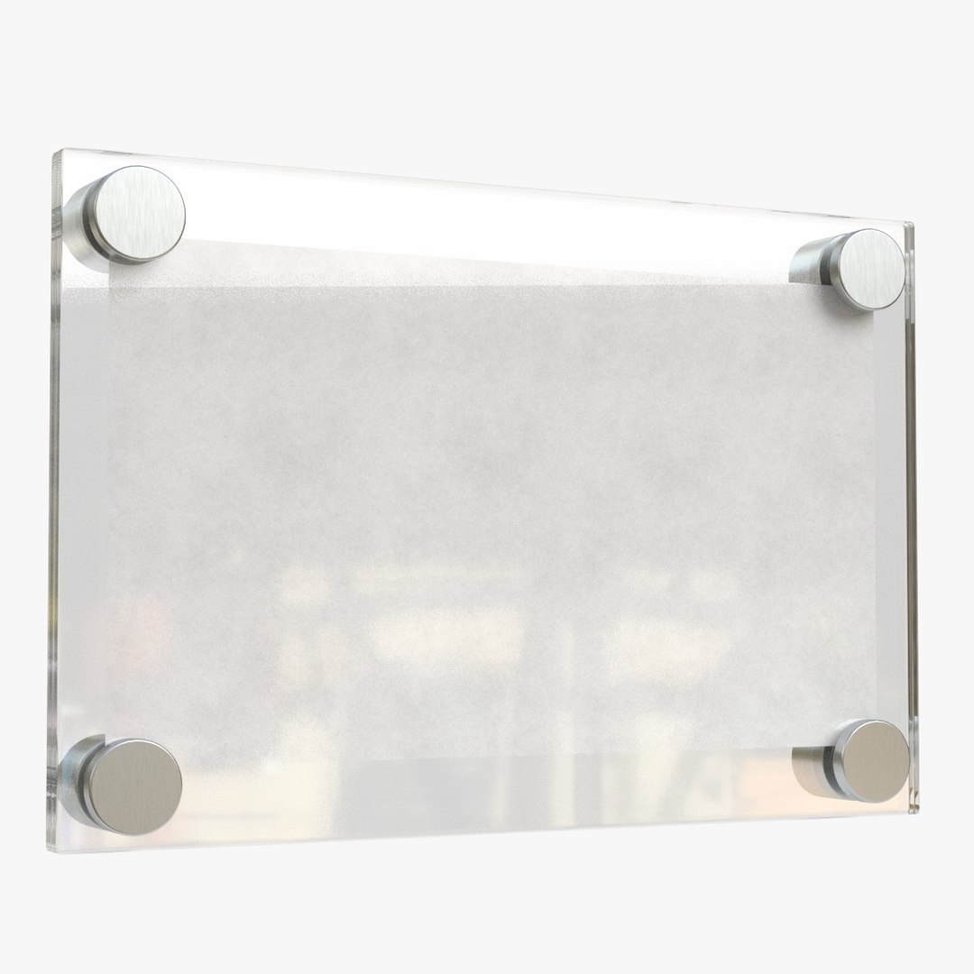 Wall Mounted Glass Plate 3D Model - TurboSquid 1486970