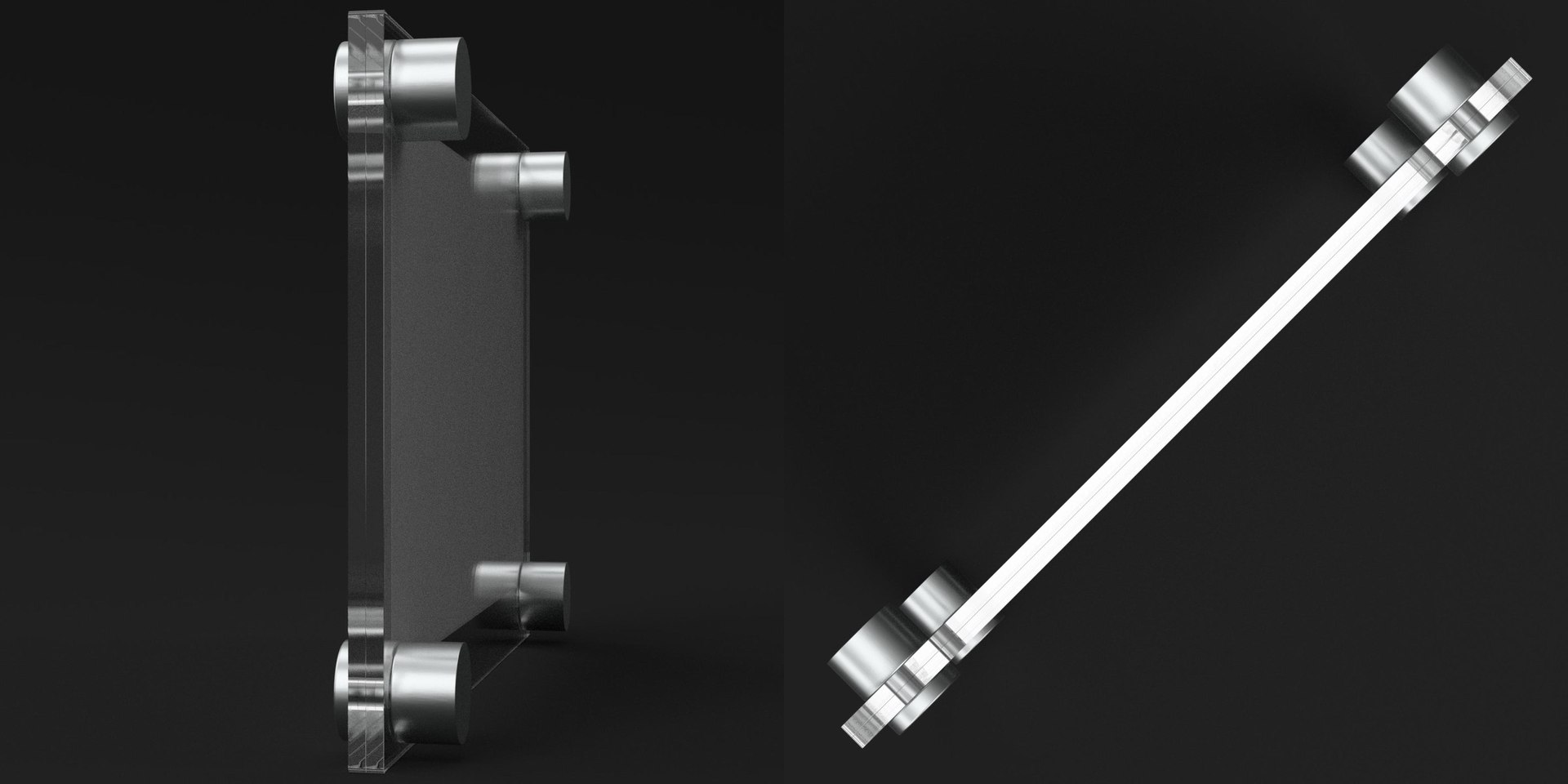 Wall Mounted Glass Plate 3D Model - TurboSquid 1486970