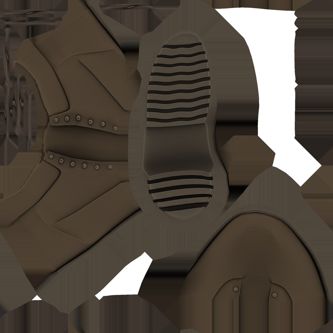 3D Sci-fi Cyborg Combat Work Boots model - TurboSquid 1962041