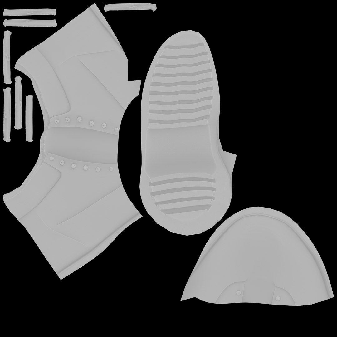 3D Sci-fi Cyborg Combat Work Boots model - TurboSquid 1962041