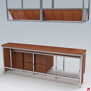 3d model office counter