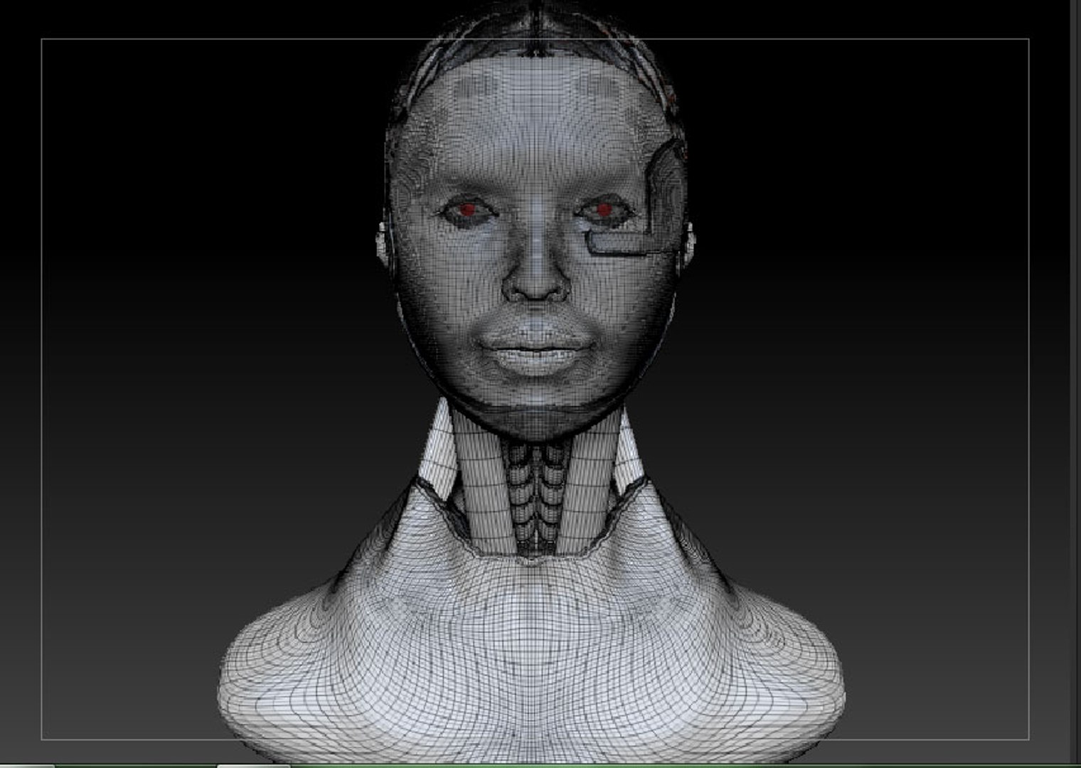 3D women head cyborg - TurboSquid 1526336