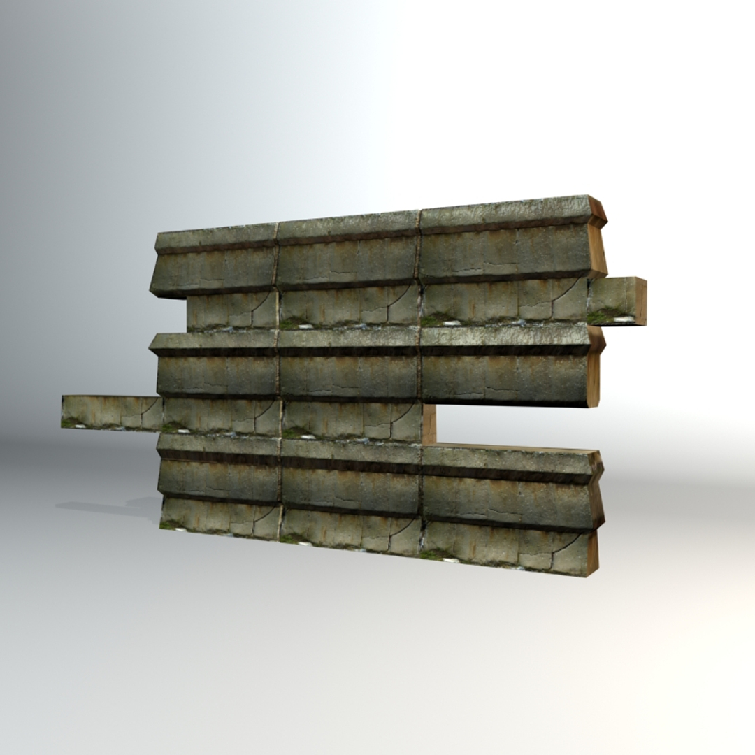 3d Model Stone Wall
