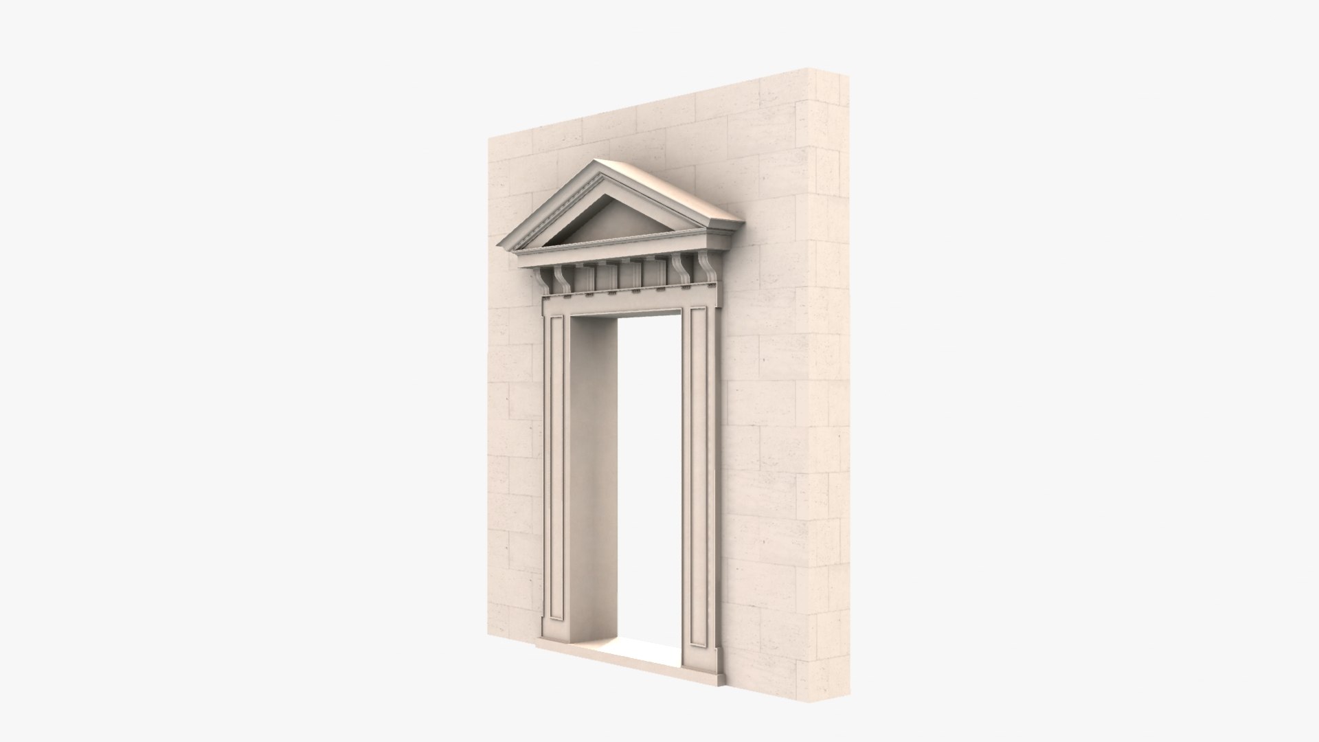 Roman Doric Door Stl 3d 3ds