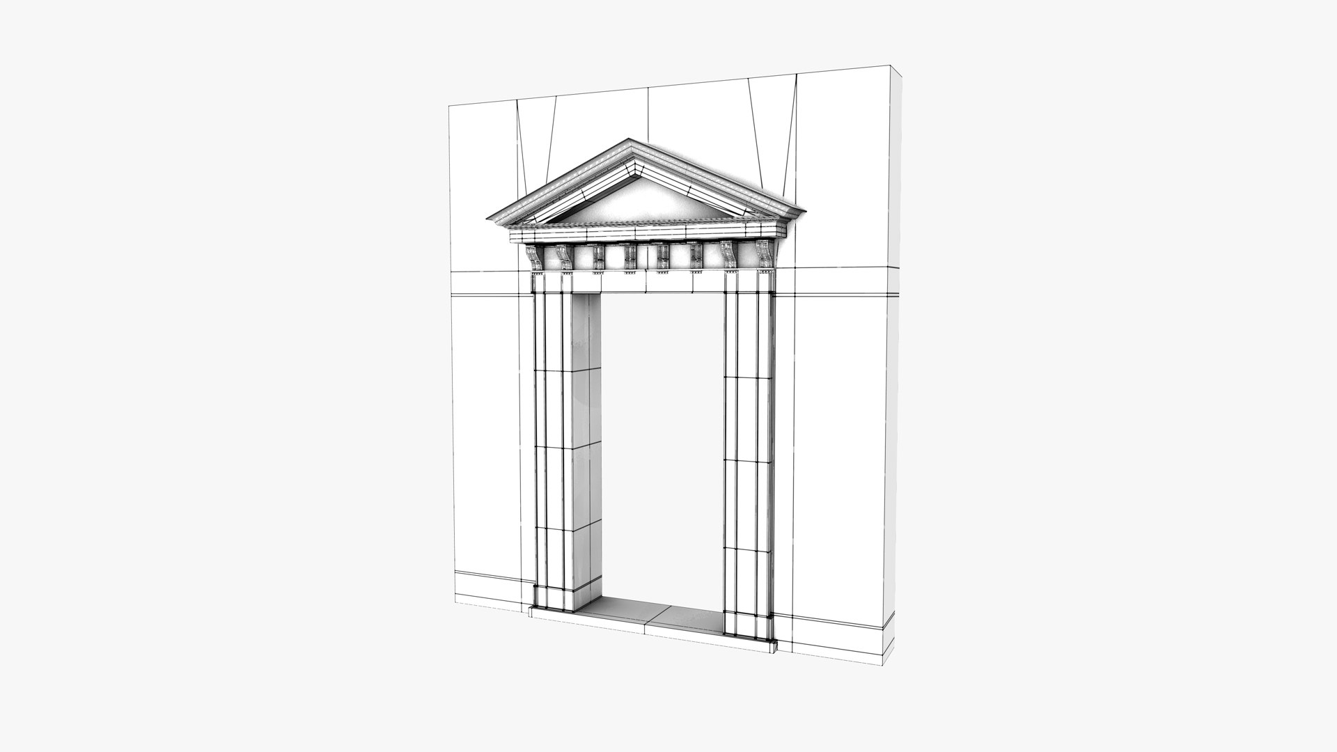 Roman Doric Door Stl 3d 3ds