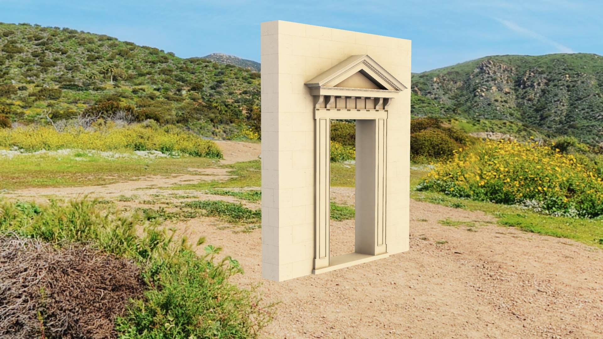 Roman Doric Door Stl 3d 3ds