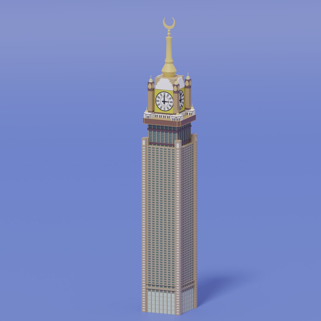 modèle 3D de Tour Abraj Al Bait La Mecque Arabie Saoudite - TurboSquid 2111734