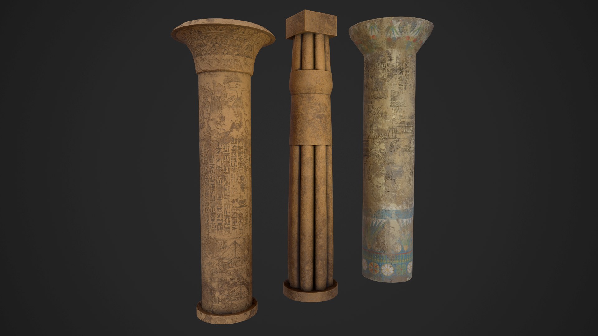 Ancient Egyptian Column 3D - TurboSquid 1587481