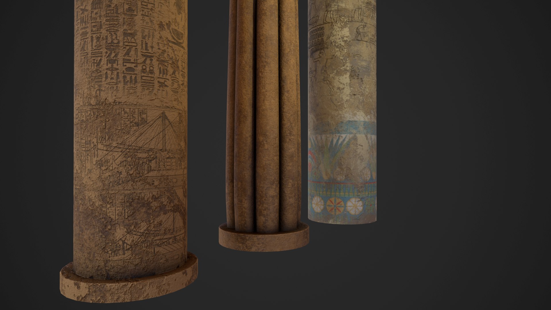 Ancient Egyptian Column 3D - TurboSquid 1587481