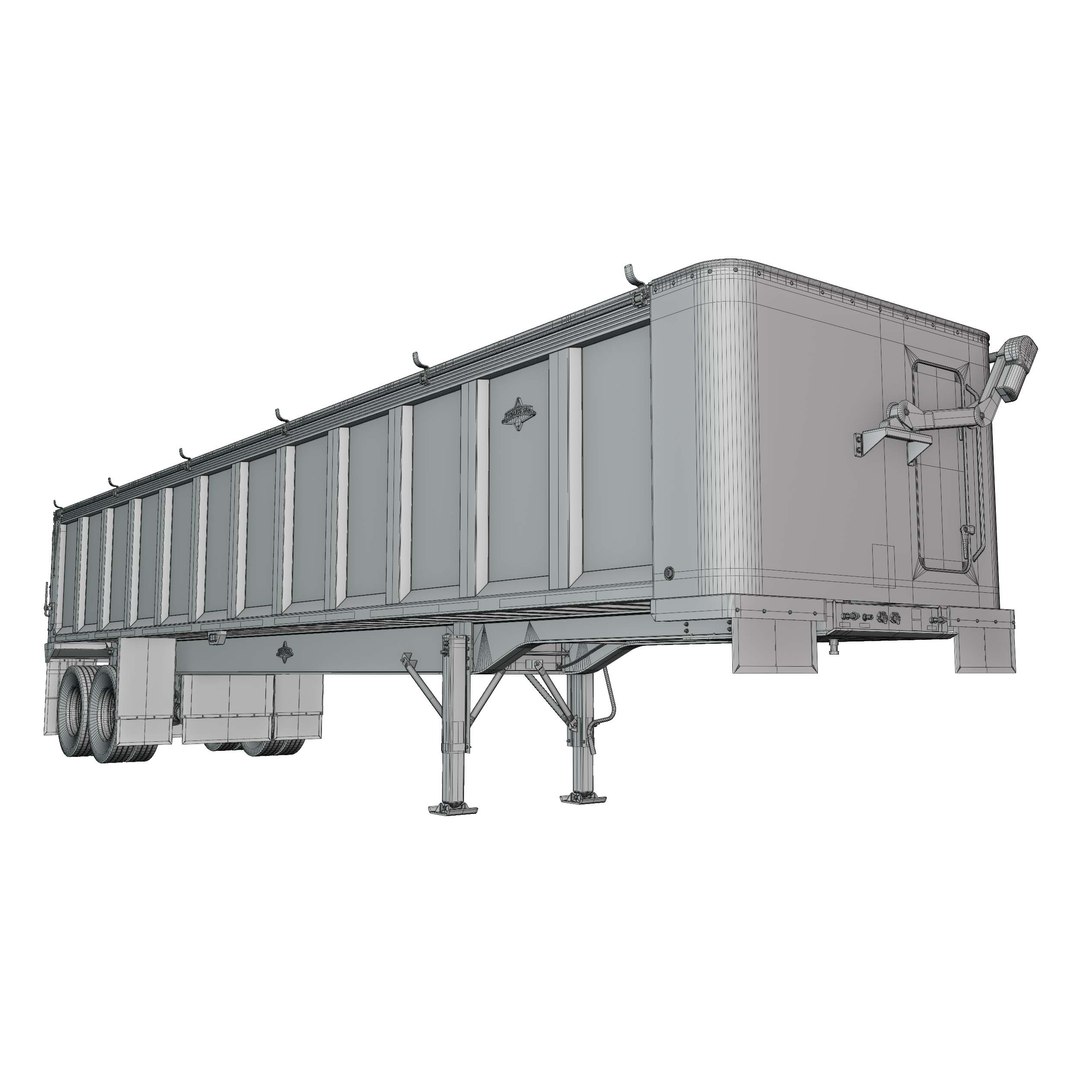 Trailstar 39 FT Frame Style Dump 3D Model - TurboSquid 2360454