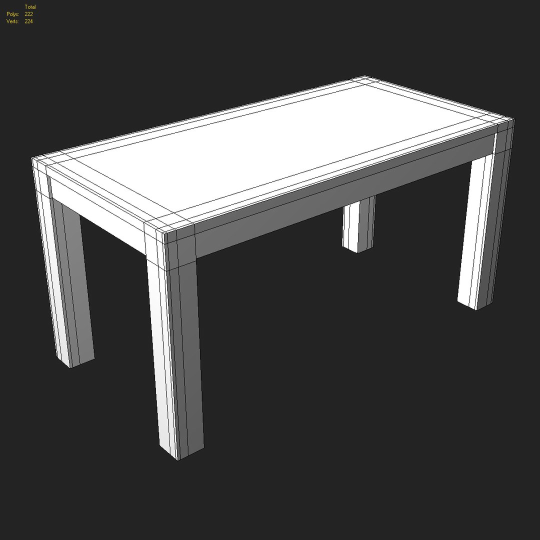 3d Wooden Table Model